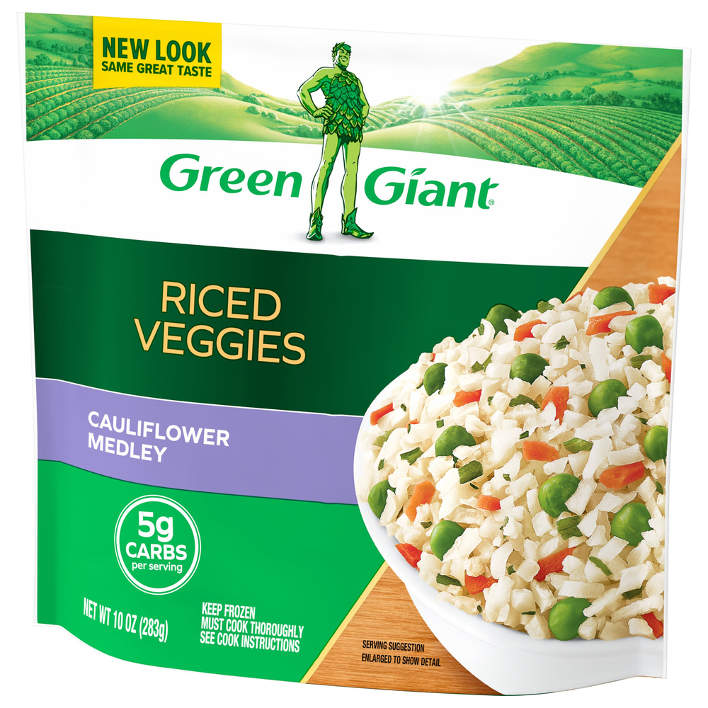 Green Giant Riced Veggies, Cauliflower Medley-Front-Right-Elevated