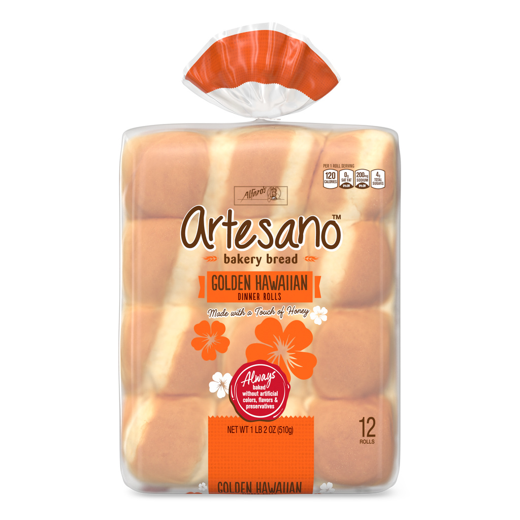 Alfaros Artesano Bakery Bread, Golden Hawaiian Dinner Rolls-Hero