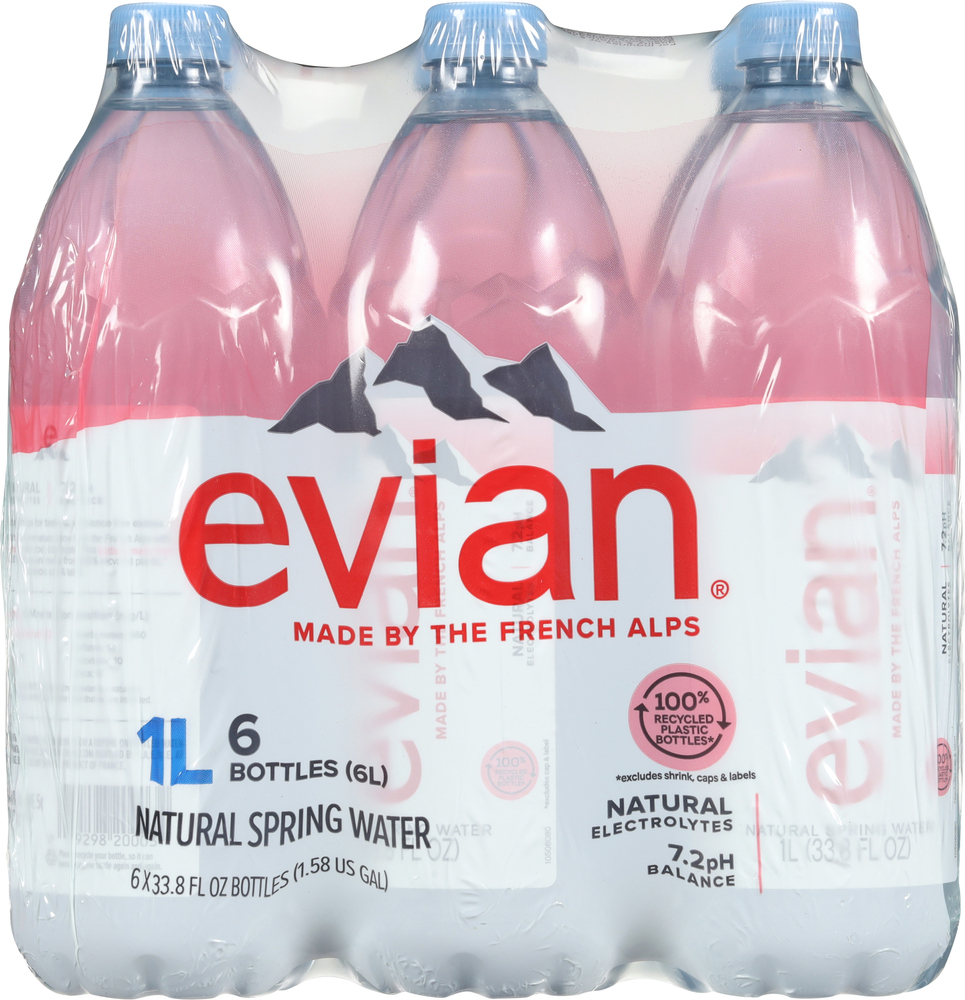Evian Spring Water, Natural-Planogram-Back