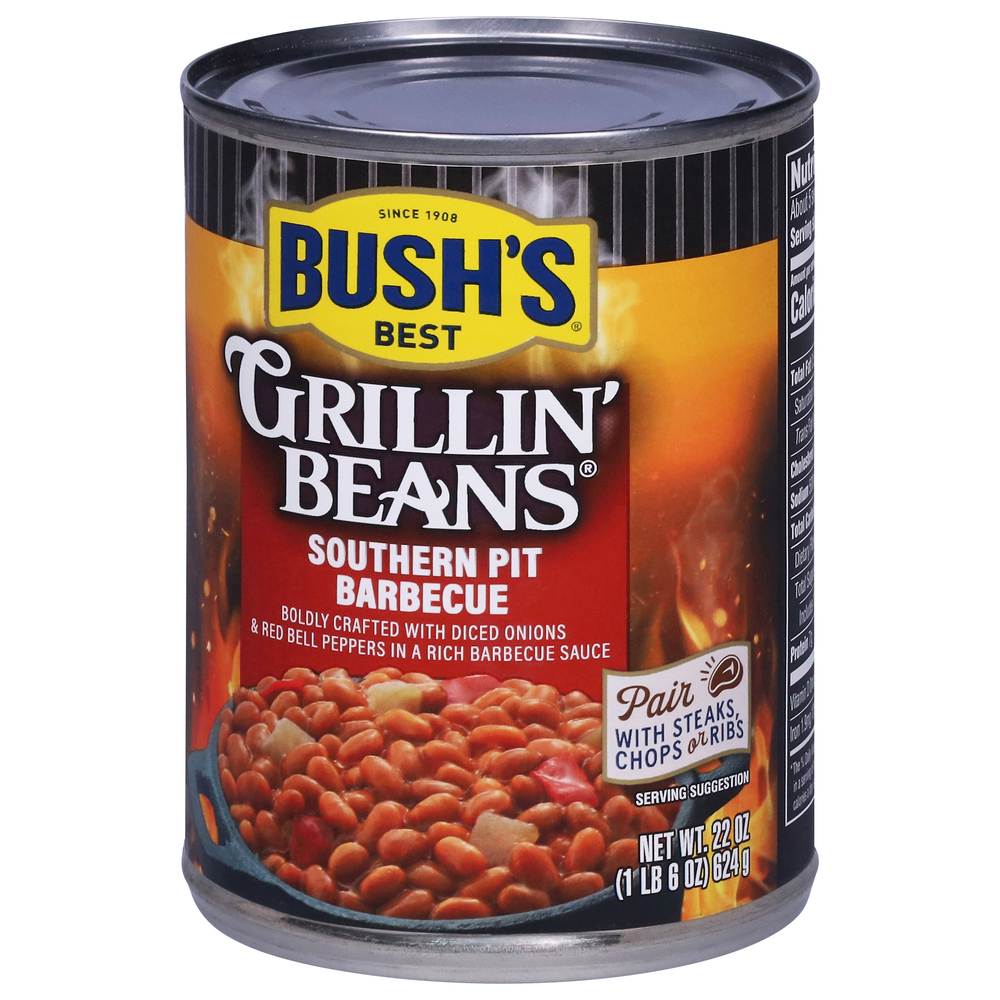 Bush's Best Grillin' Beans, Southern Pit Barbecue-Front-Right-Elevated