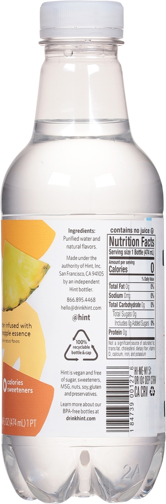 Hint Water, Pineapple-Planogram-Right