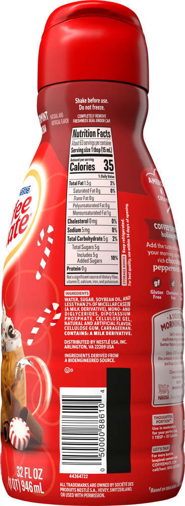 Coffee-Mate Creamer, Non-Dairy, Peppermint Mocha-Planogram-Right