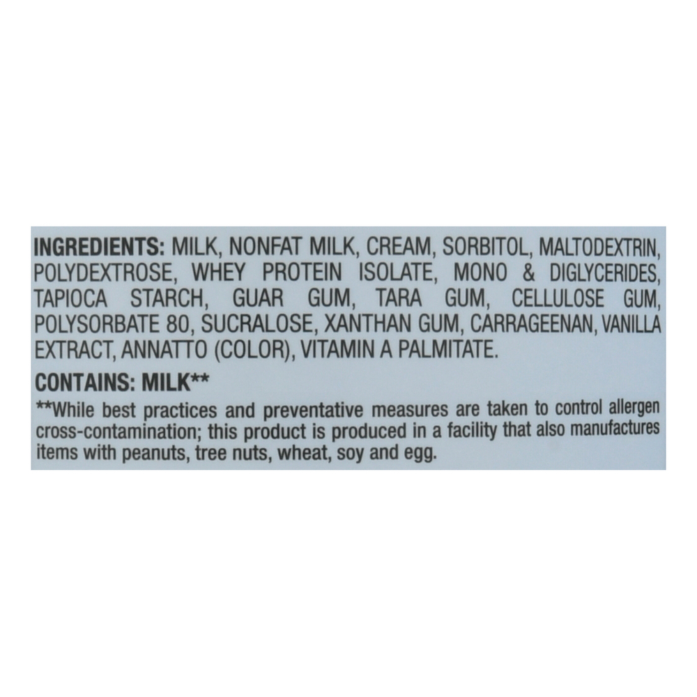 Sunnyside Farms Ice Cream, Light, Vanilla, Creamy Churn Style-Ingredients