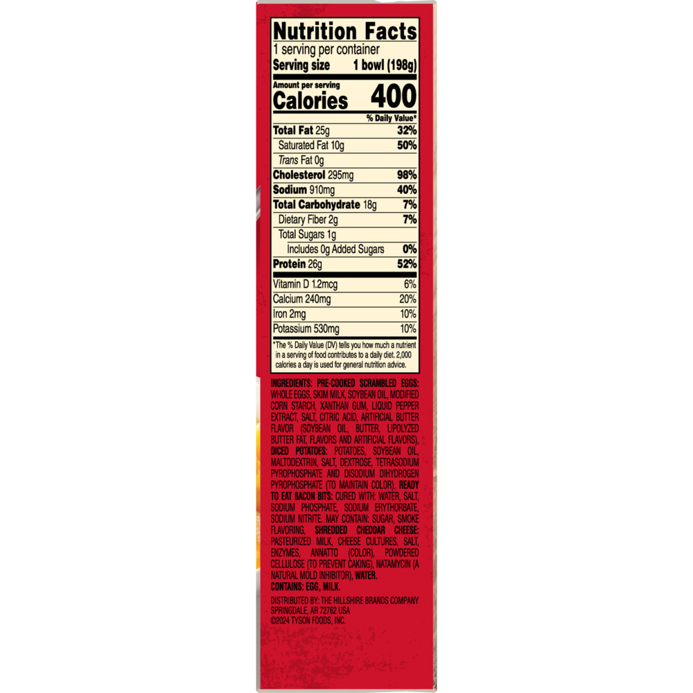 Jimmy Dean Breakfast Bowl, Bacon, Frozen, 7 oz Bowl-Planogram-Right