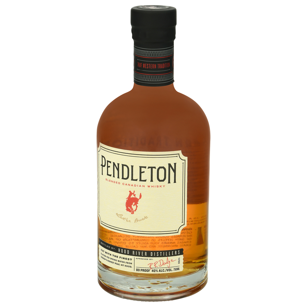 Pendleton Whisky, Canadian, Blended-Front-Right-Elevated