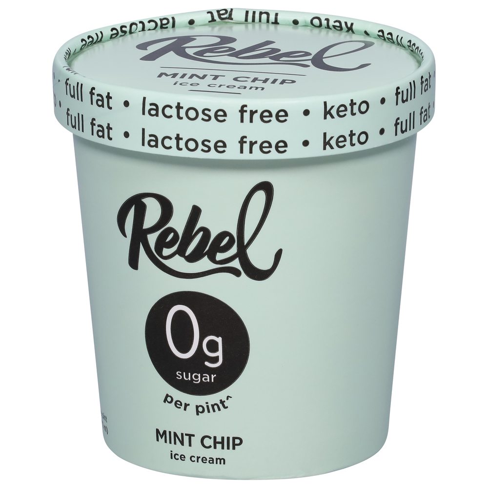 Rebel Ice Cream, Mint Chip-Front-Right-Elevated