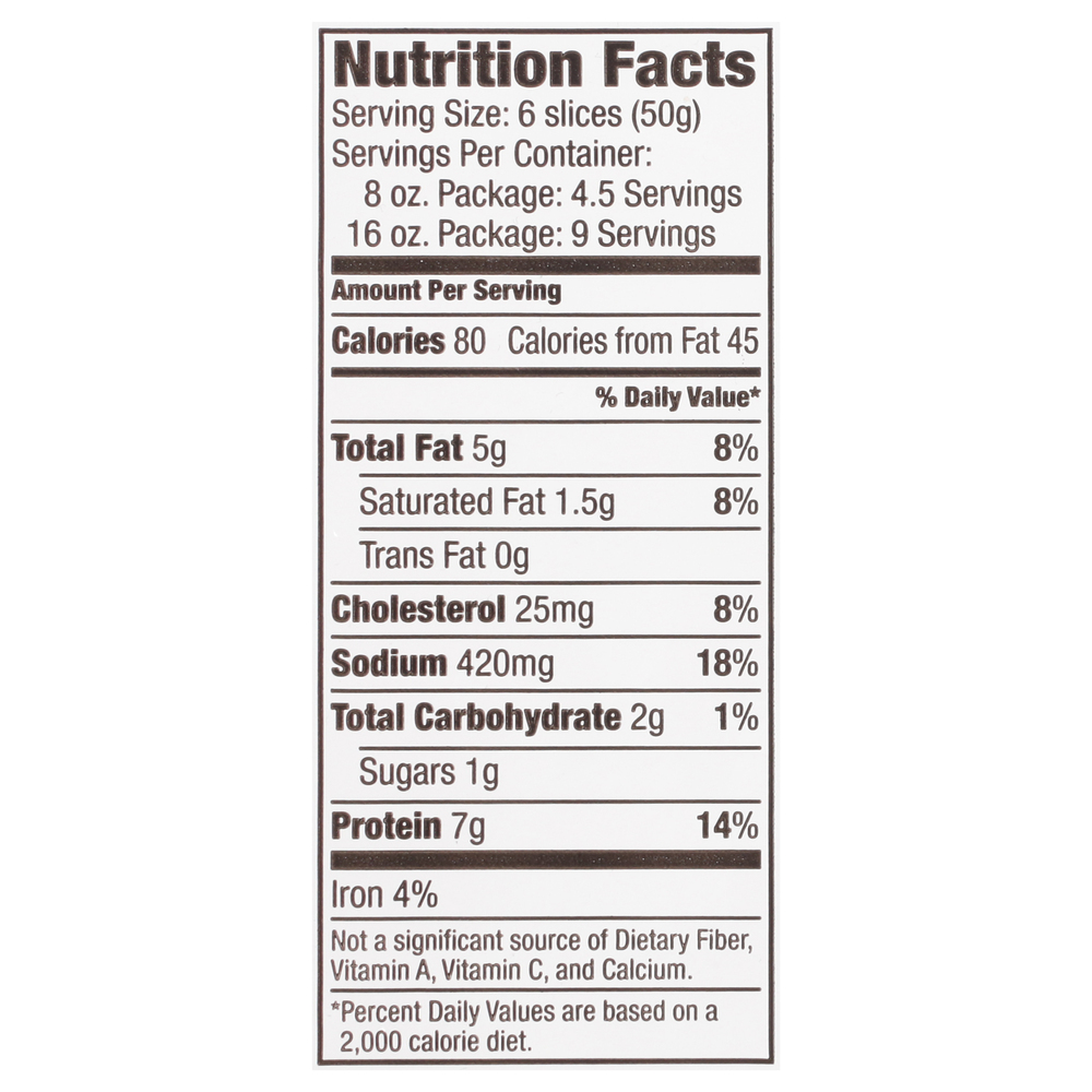 Buddig Premium Deli Lunch Meat, Oven Roasted Turkey Breast-Nutrition-Facts