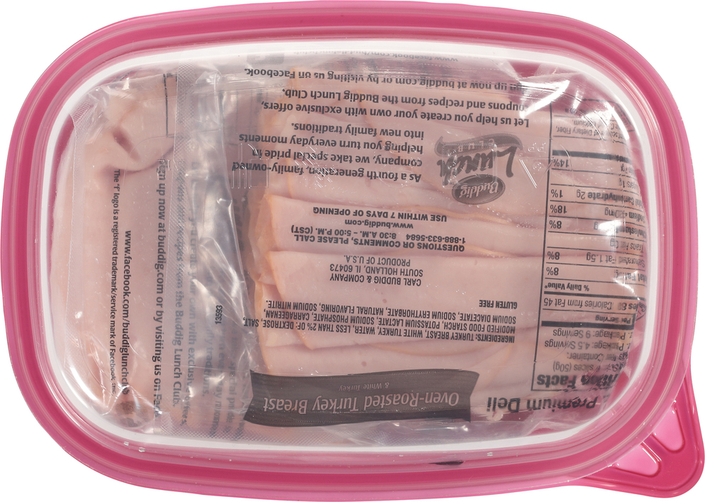 Buddig Premium Deli Lunch Meat, Oven Roasted Turkey Breast-Planogram-Back