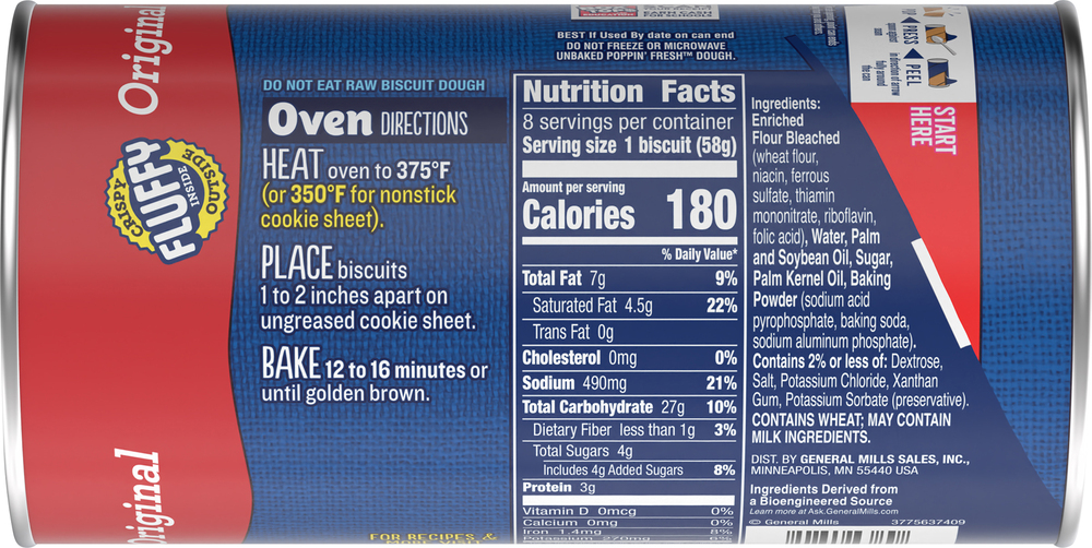 Pillsbury Grands! Biscuits, Original, Southern Homestyle, Big-Planogram ...