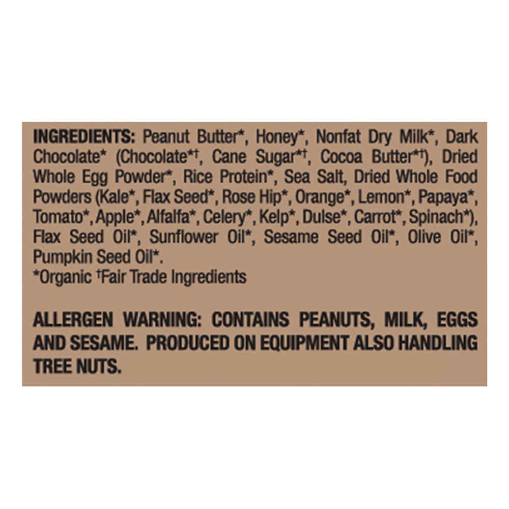 PERFECT BAR Mini Dark Chocolate Chip Peanut Butter Protein Bar, Organic ...