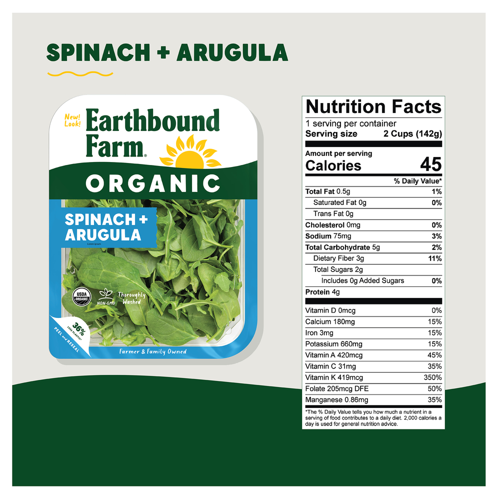 Earthbound Farm Organic Spinach & Arugula-Ingredients