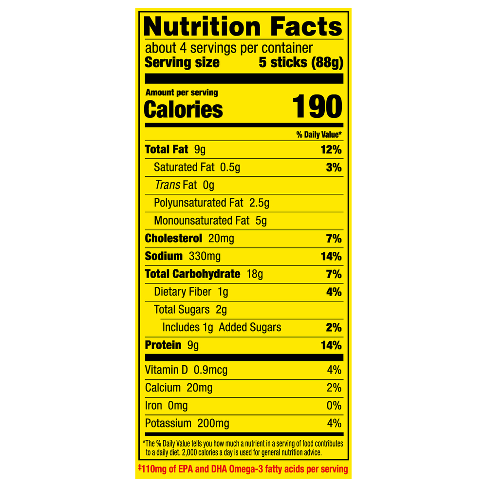 Gorton's Breaded Fish Sticks-Nutrition-Facts