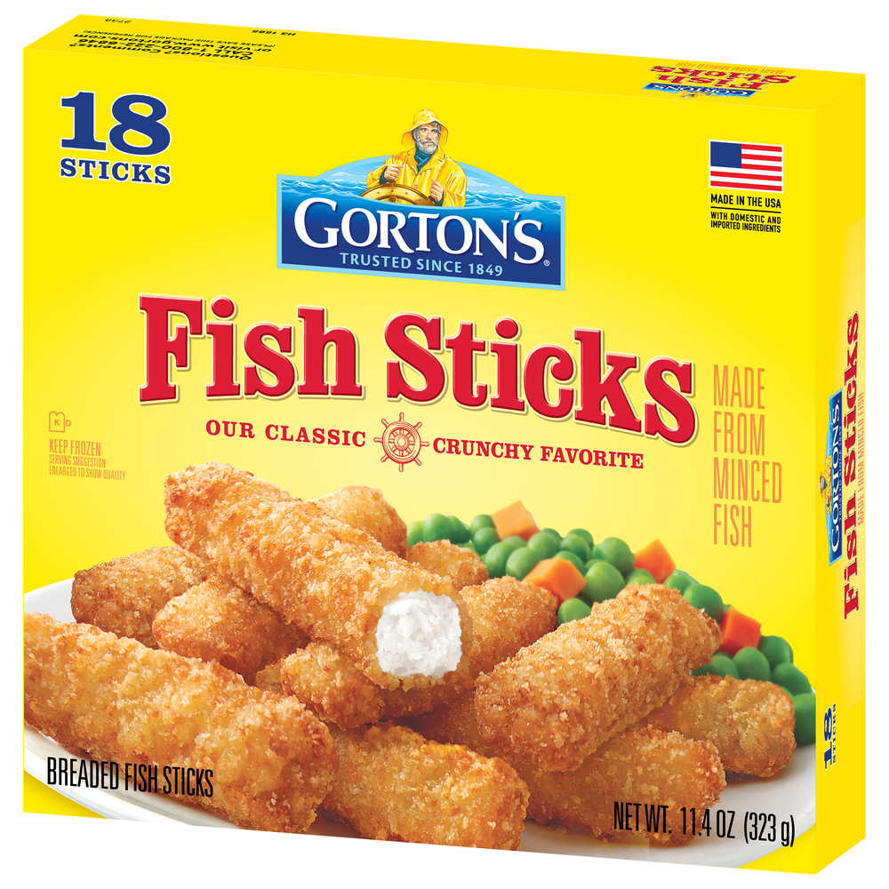 Gorton's Fish Sticks, Breaded-Front-Right-Elevated