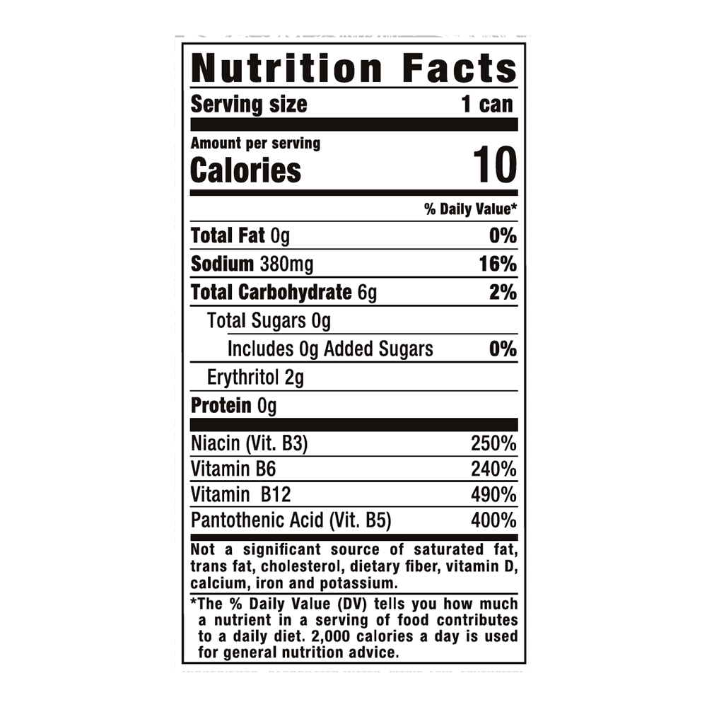 monster zero ingredients label