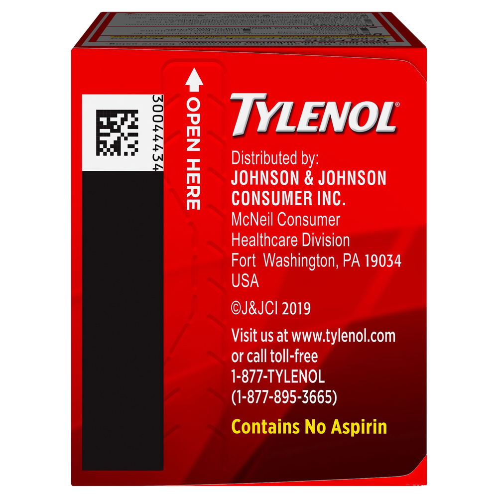 tylenol extra strength label