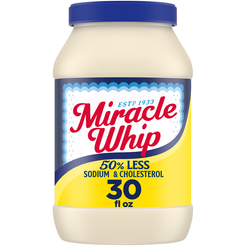Miracle Whip 50% Less Sodium & Cholesterol Dressing-Hero