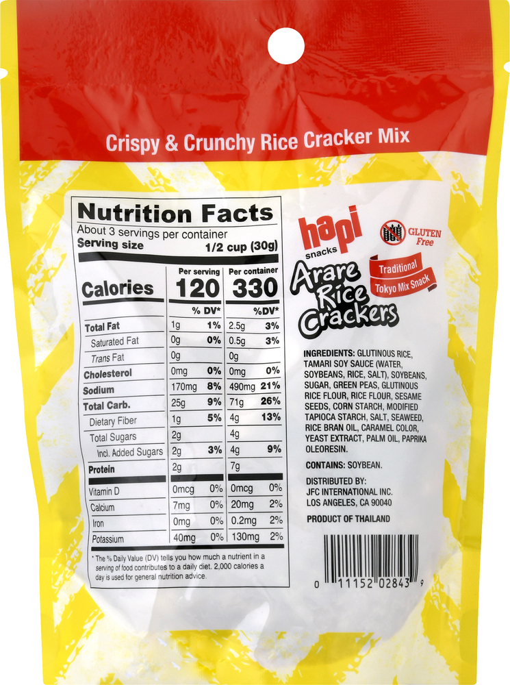Hapi Snacks Tokyo Mix Snacks, Traditional, Arare Rice Crackers ...