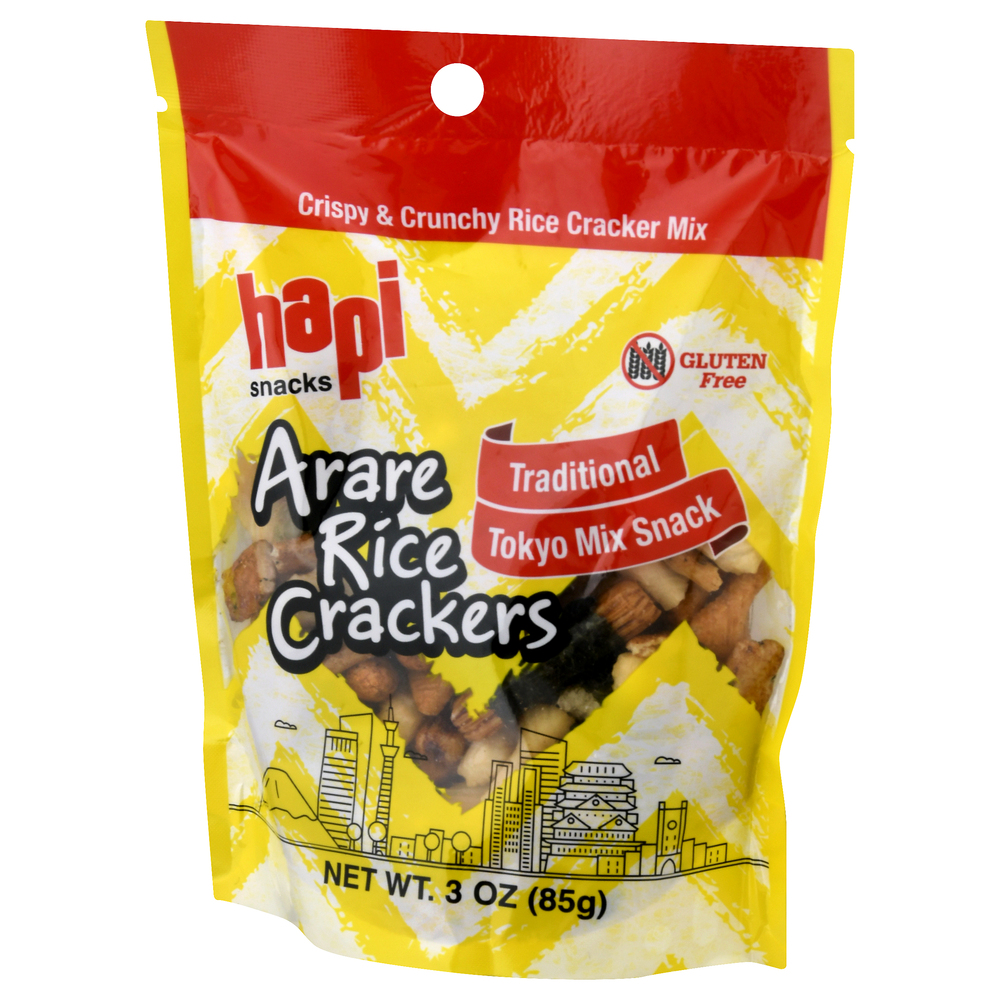 Hapi Snacks Tokyo Mix Snacks, Traditional, Arare Rice Crackers-Front ...