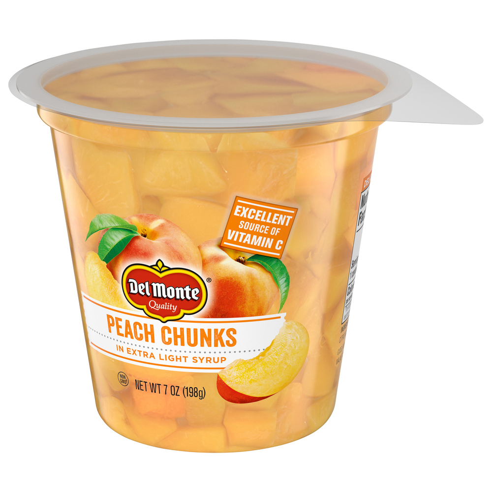 Del Monte Fruit Naturals Peach Chunks, Yellow Cling-Front-Right-Elevated