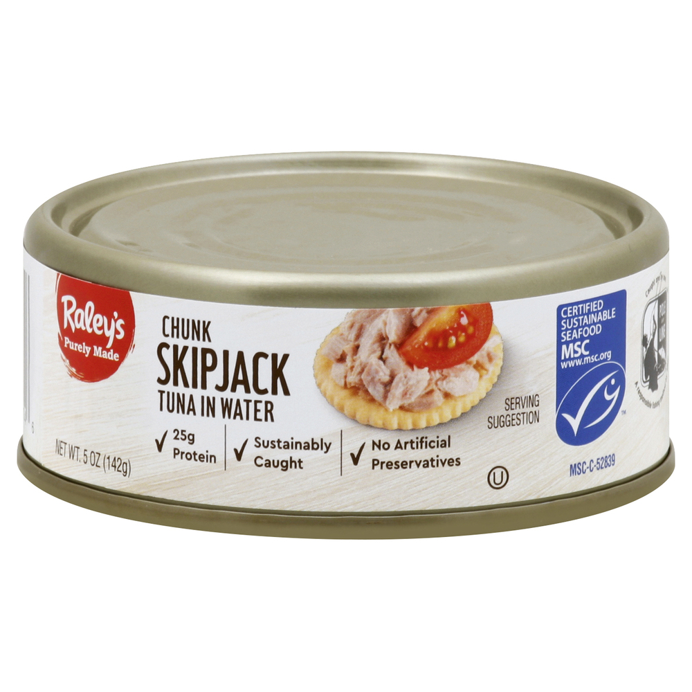 Raley's Purely Made Skipjack Tuna Chunk in Water-Main