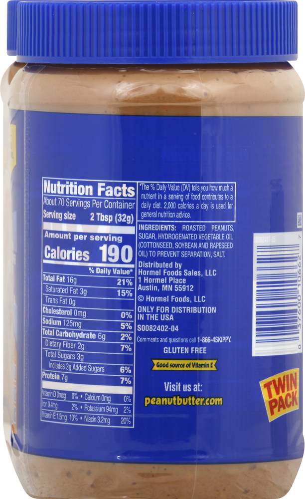 Skippy Peanut Butter, Extra Crunchy, Twin Pack-Planogram-Right