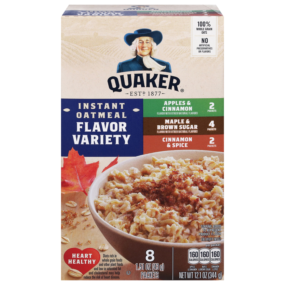 Quaker Oatmeal, Instant, Flavor Variety-Main
