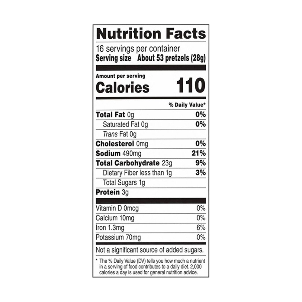Rold Gold Pretzels Sticks, Original, One Pound-Nutrition-Facts