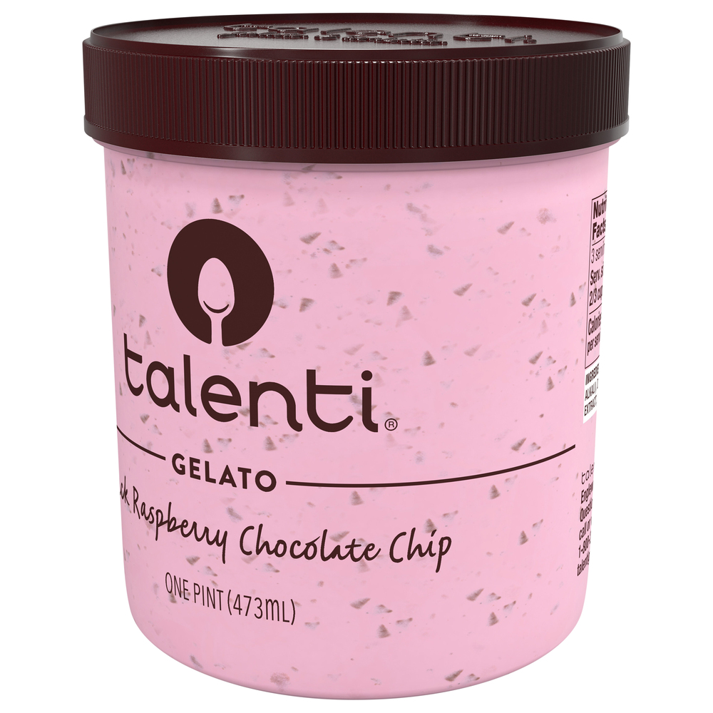 Talenti Gelato, Black Raspberry Chocolate Chip-Front-Right-Elevated
