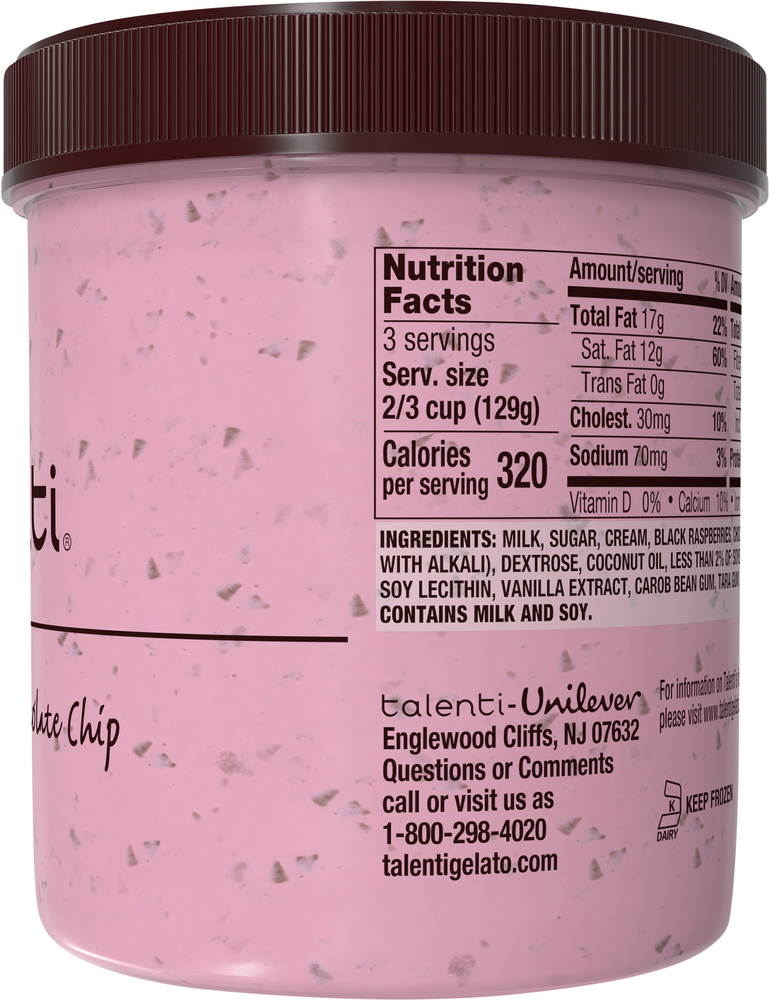 Talenti Gelato, Black Raspberry Chocolate Chip-Planogram-Right