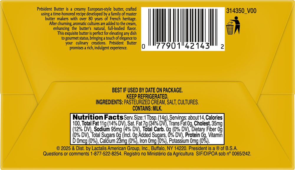 President Butter, Salted-Planogram-Back
