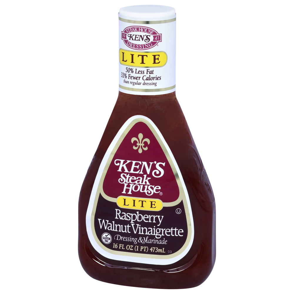 Kens Steak House Dressing & Marinade, Raspberry Walnut Vinaigrette ...