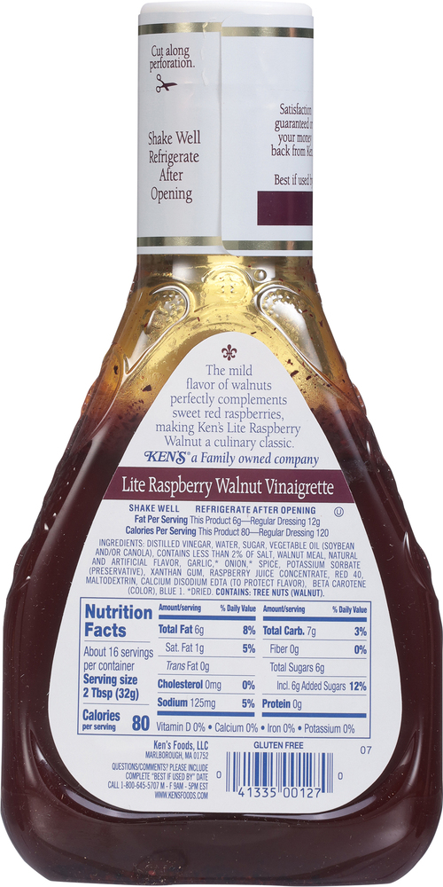 Kens Steak House Dressing & Marinade, Raspberry Walnut Vinaigrette ...