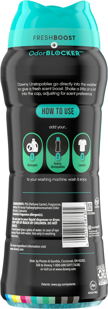 Downy Unstopables In-Wash Scent Booster, Fresh-Planogram-Back