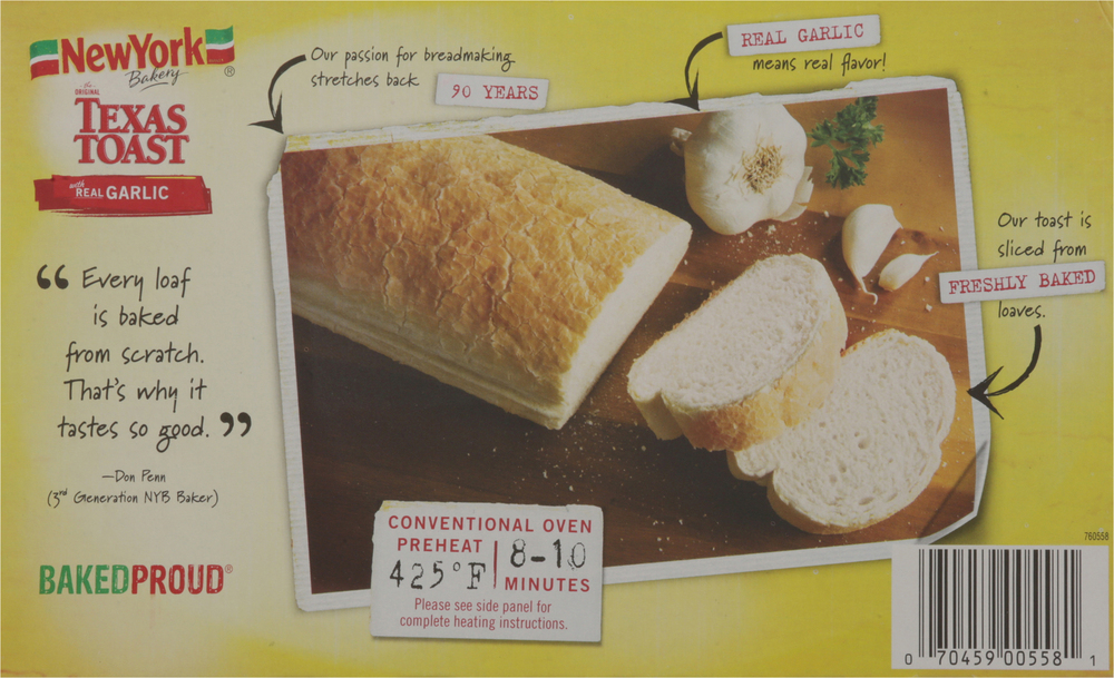 New York Bakery Texas Toast, with Real Garlic-Planogram-Back