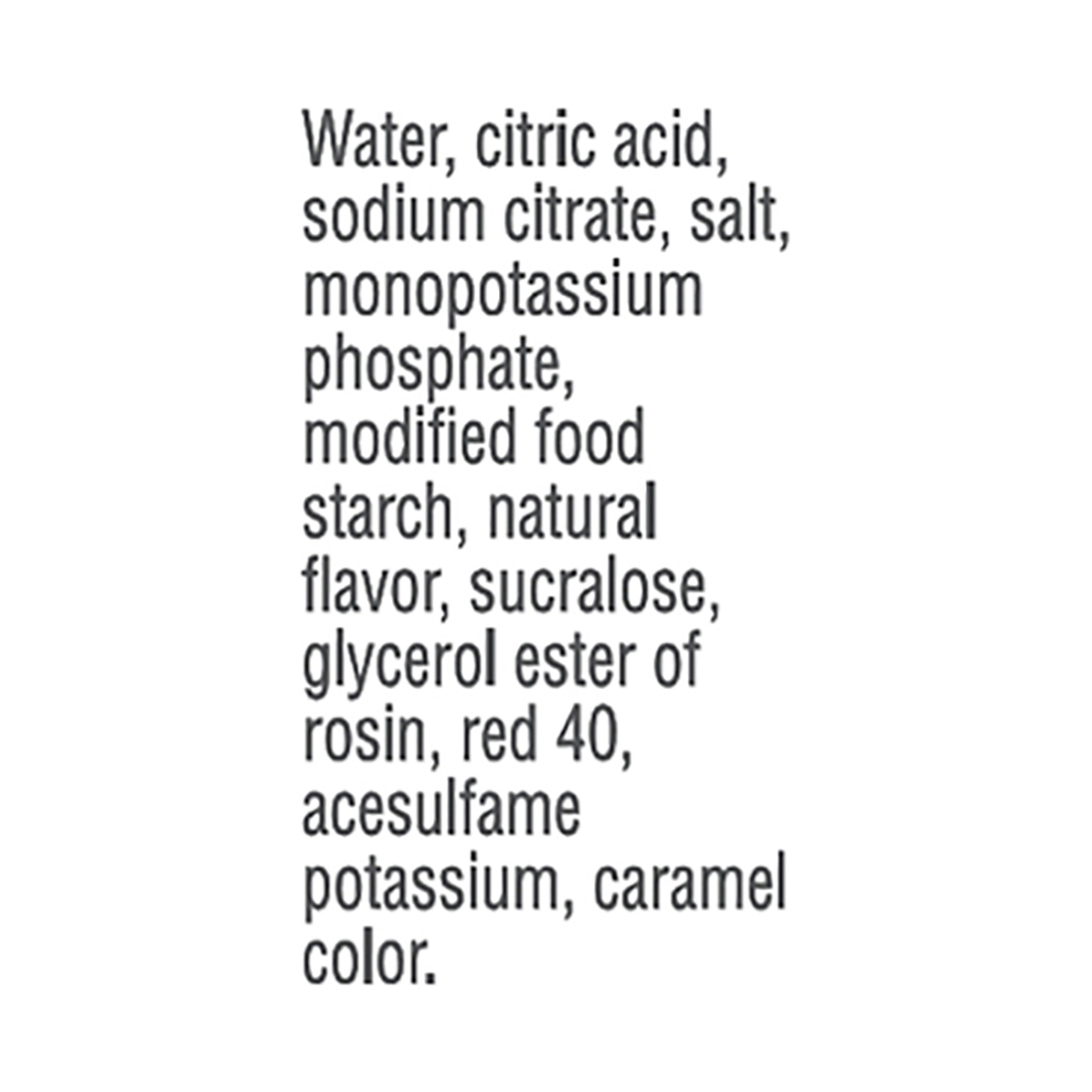 Gatorade Zero Thirst Quencher, Zero Sugar, Fruit Punch-Ingredients