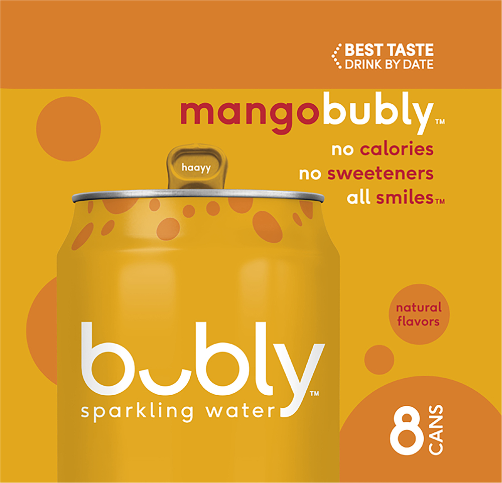 Bubly Sparkling Water Mango-Planogram-Left