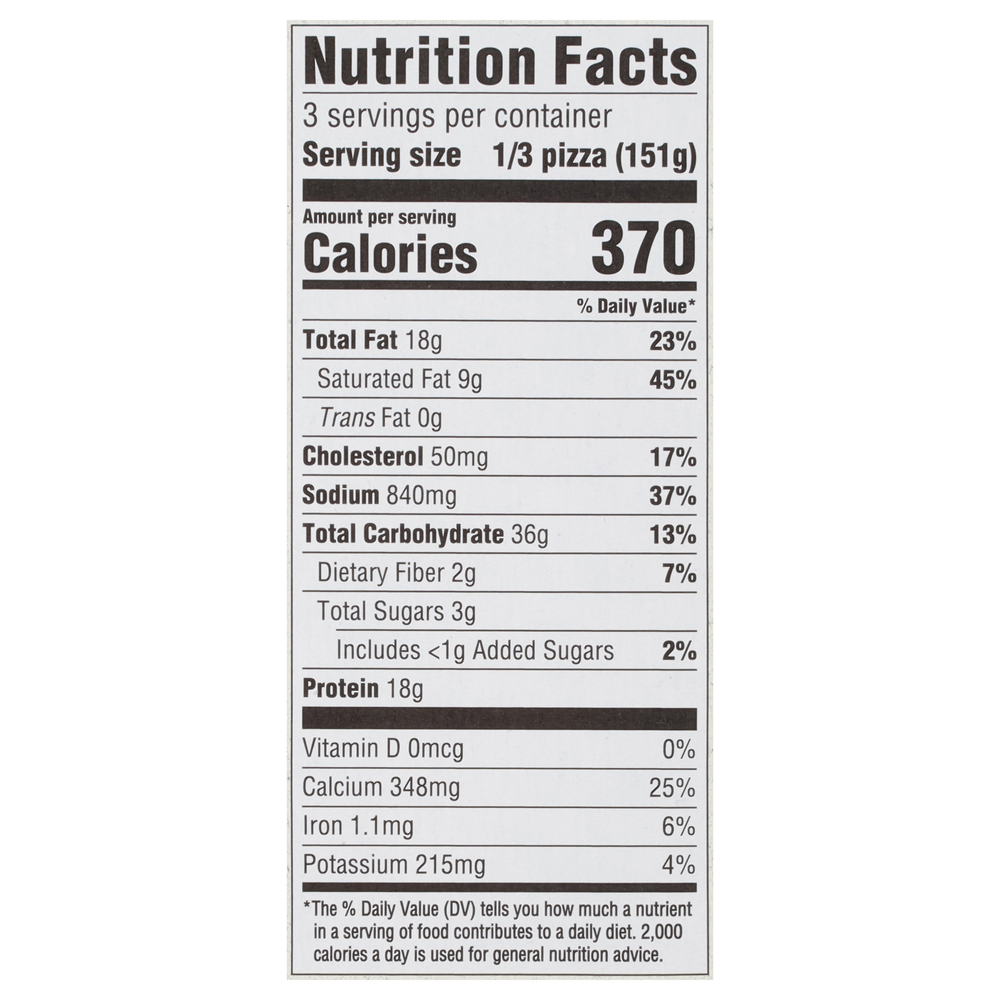 Newman's Own Pizza, Thin and Crispy, Four Cheese-Nutrition-Facts