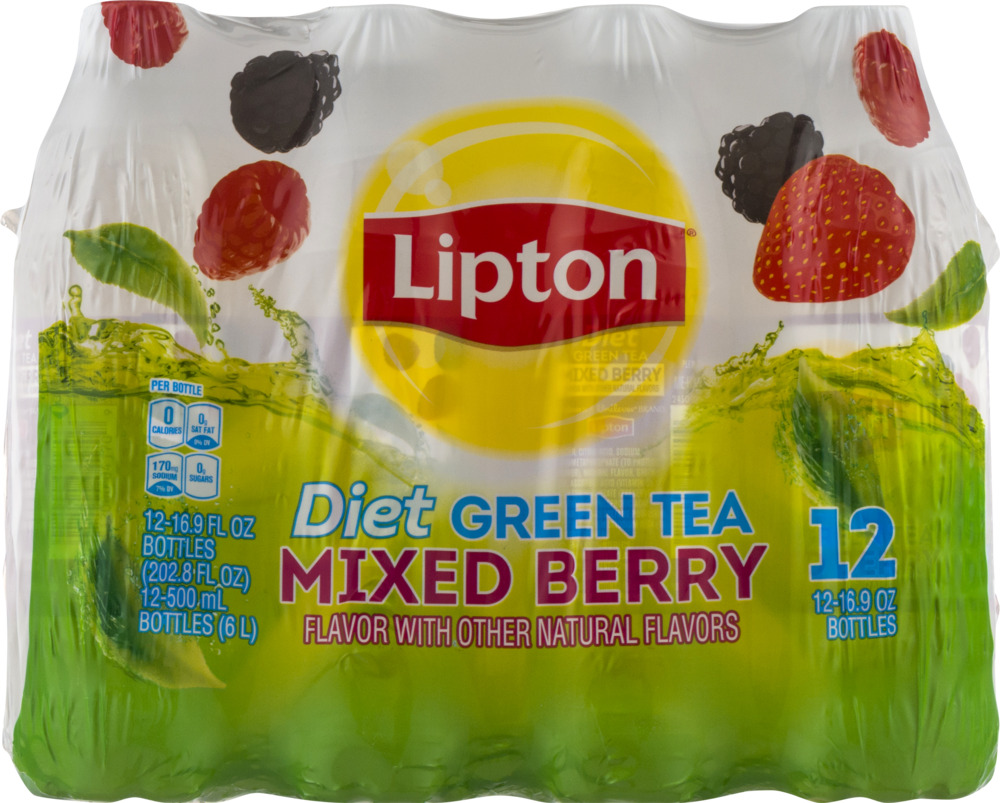 Lipton Diet Green Tea Iced Tea, Mixed Berry-Planogram-Back