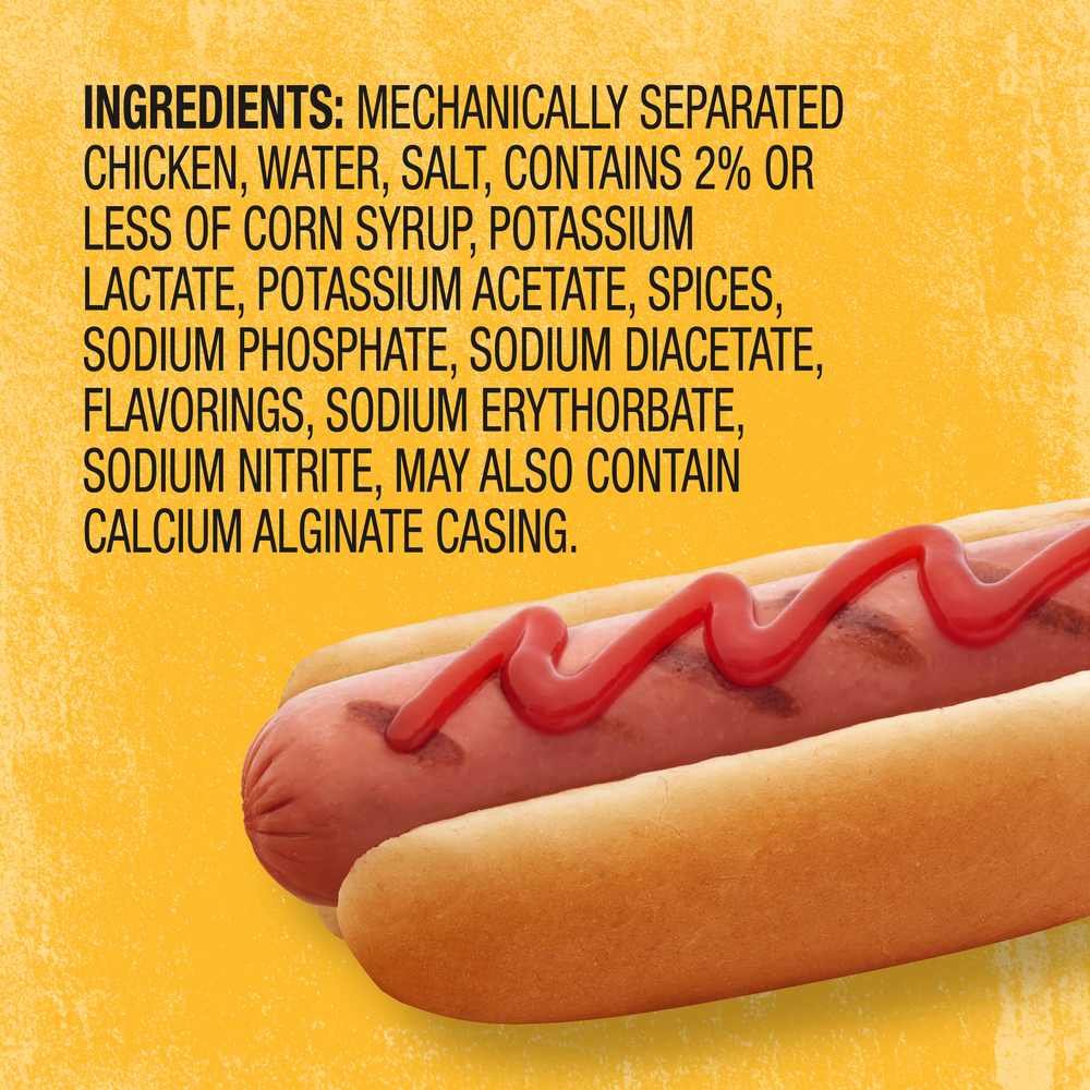 Foster Farms Franks, Chicken-Ingredients