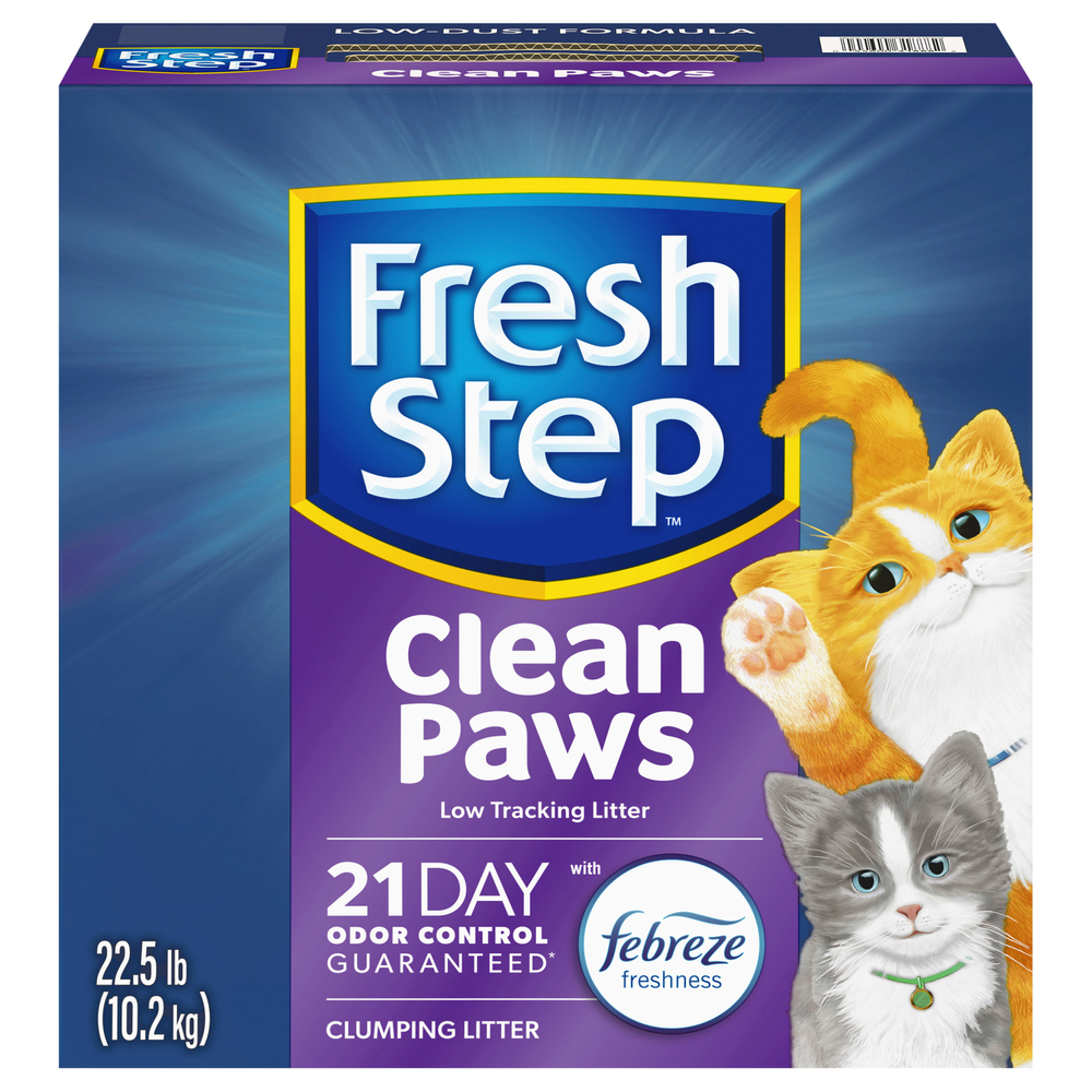 Fresh Step Clean Paws Clumping Cat Litter, Low Tracking, Multi-Cat
