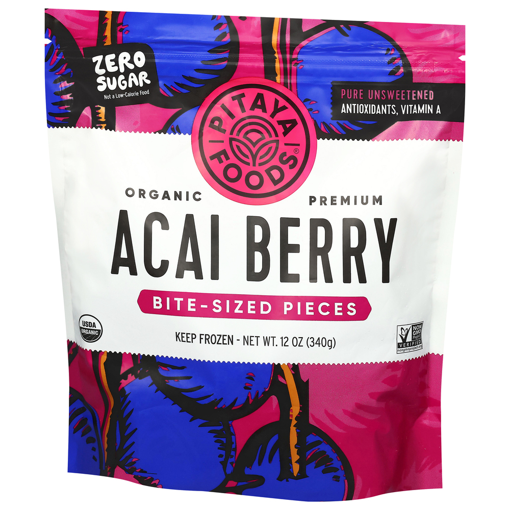 Pitaya Acai Berry, Organic, Unsweetened, Smoothie Packs-Front-Right ...