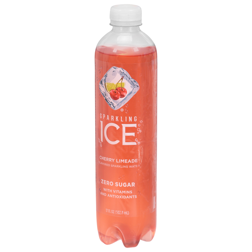 Sparkling Ice Sparkling Water, Zero Sugar, Cherry Limeade-Front-Right-Elevated