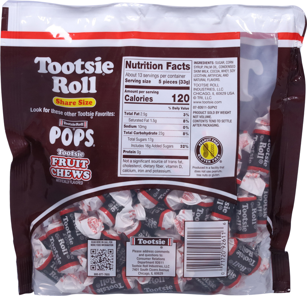 Food Label Tootsie Roll