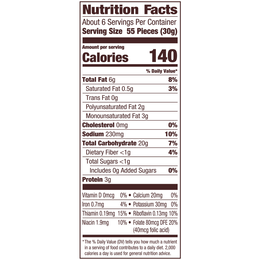 Goldfish Snack Crackers, Original, Baked-Nutrition-Facts