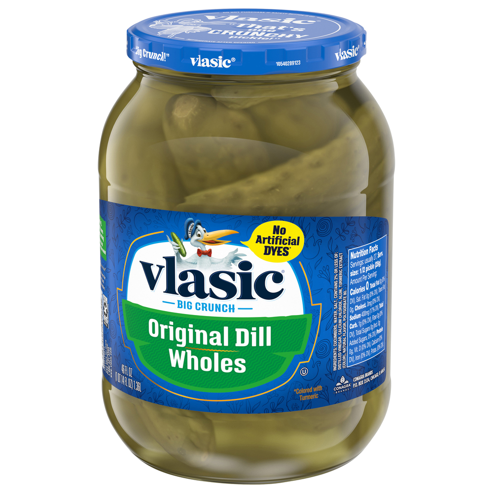 Vlasic Pickles, Original Dill Wholes, Big Crunch-Front-Right-Elevated