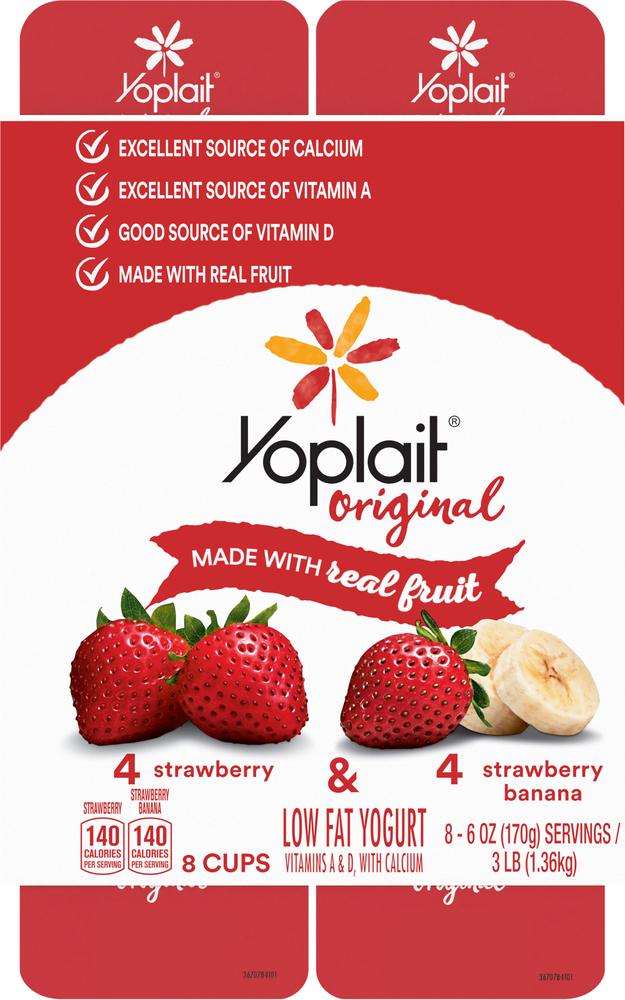 Yoplait Original Yogurt Strawberry Banana 320 Oz Tub Yoplait