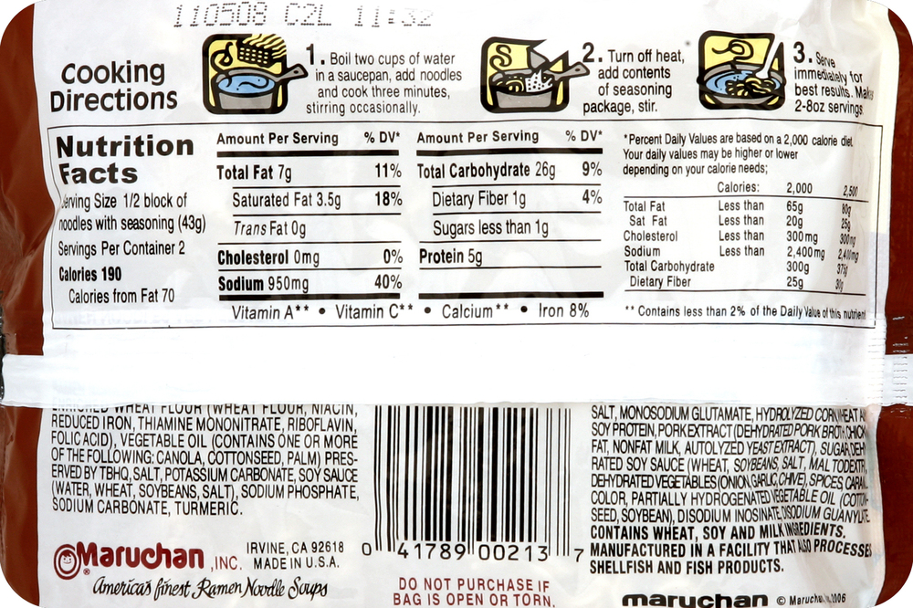 Maruchan Ramen Noodle Soup, Pork Flavor-Planogram-Back