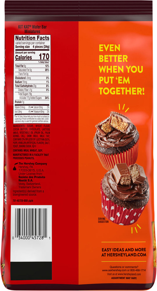 Hershey's Assorted Miniature Size Candy Party Pack-Planogram-Back
