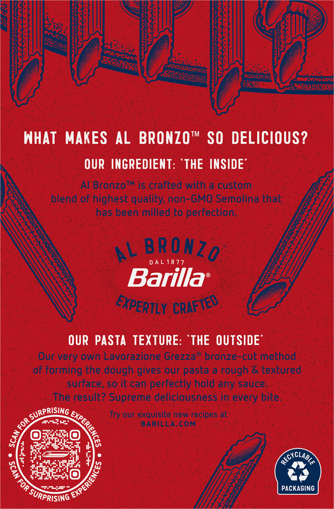 Barilla Al Bronzo Penne Rigate Pasta-Planogram-Back
