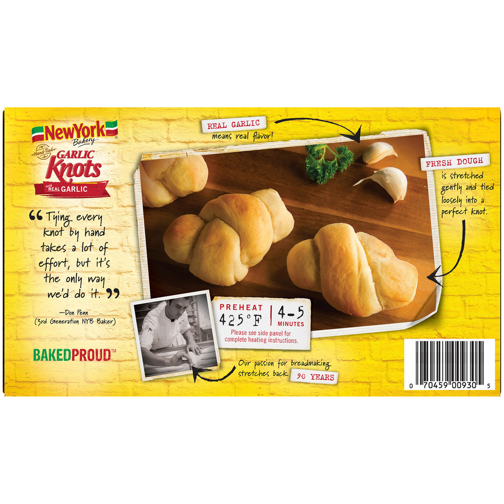 New York Bakery Garlic Knots, Hand-Tied-Planogram-Back